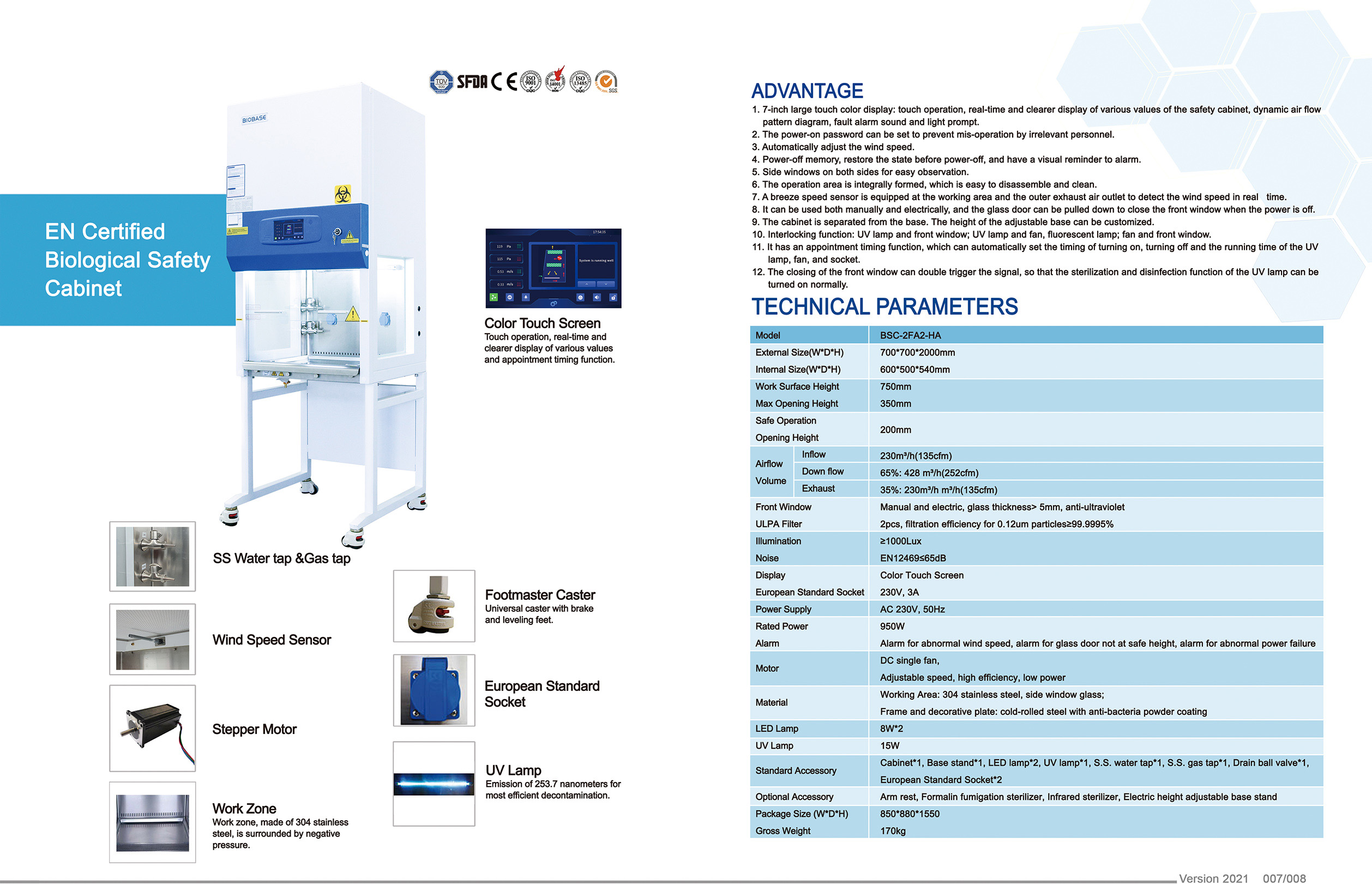 Tủ An Toàn Sinh Học Biobase BSC-2FA2-HA (EN Certified) - Hoa Ý